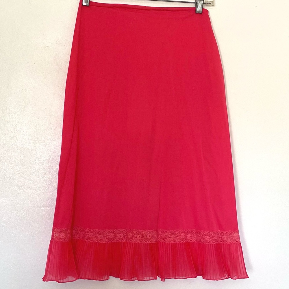 Vintage 1950’s Half Slip With Chiffon Ruffle Bright W… - Gem